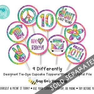 Tie Dye Pennant Banner Tie-dye Happy Birthday Pennant Banner Tie Dye ...