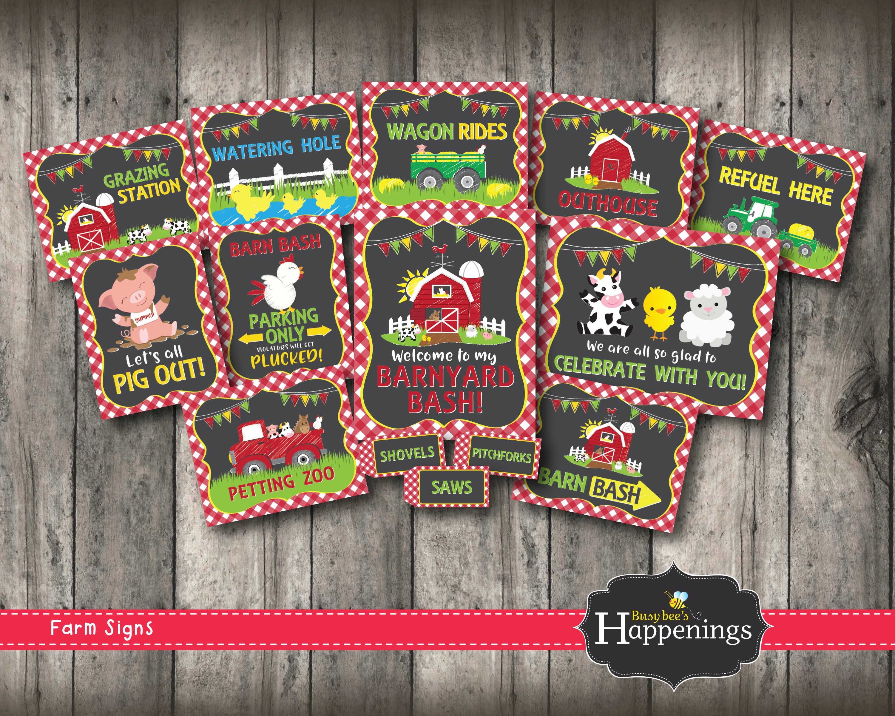 Farm Food Labels Barn Food Labels Farm Food Tents Farm | Etsy