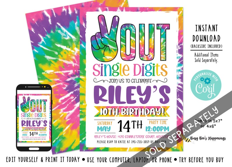 Tie Dye Pennant Banner Tie-dye Happy Birthday Pennant Banner - Etsy