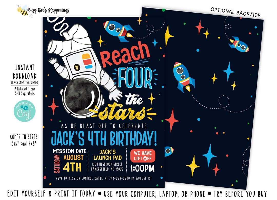 Reach Four the Stars Birthday Reach for the Stars Birthday Fourth ...