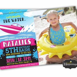 Boat Birthday Invitation Speed Boat Birthday Nautical Birthday | Etsy