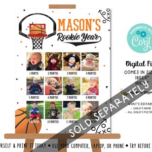 Personalized Rookie of the Year Basketball Cards, Basketball Birthday ...