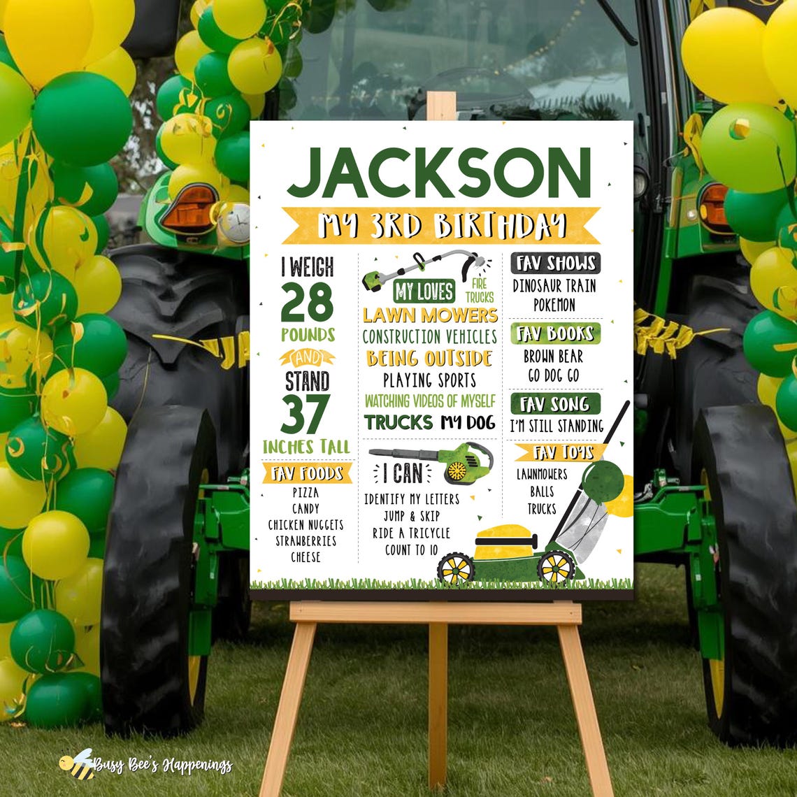 Lawnmower Milestone Sign | Outdoor Theme Yard Tools Milestone (digital ...