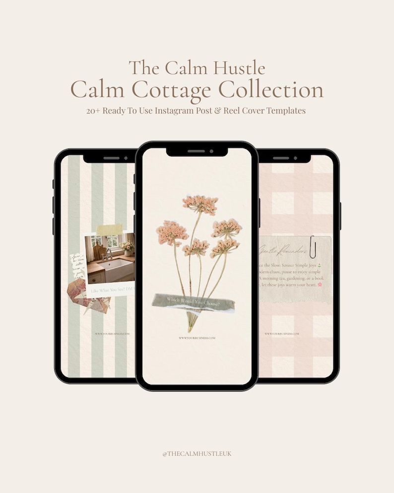 Cottagecore Social Media Kit | Canva Templates, Cozy (digital Download ...
