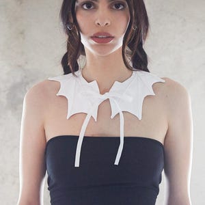 White Bat Collar - Etsy