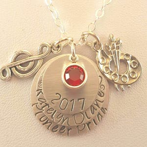 Graduation Necklace Gift, Graduating Class, Class of 2020, Birthstone ...