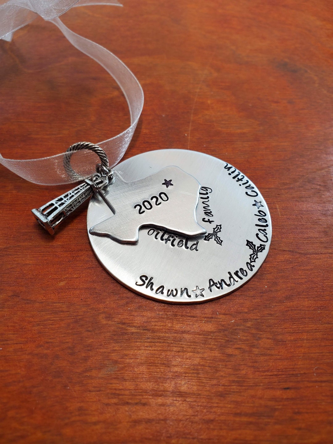 Personalized Texas Oilfield Christmas Ornament, Oilfield Christmas ...
