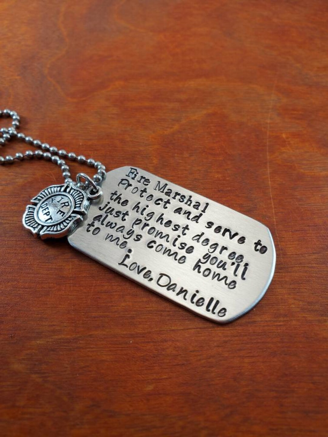Fire Marshal Protect and Serve Key Chain, Firefighter, Thin Red Line ...