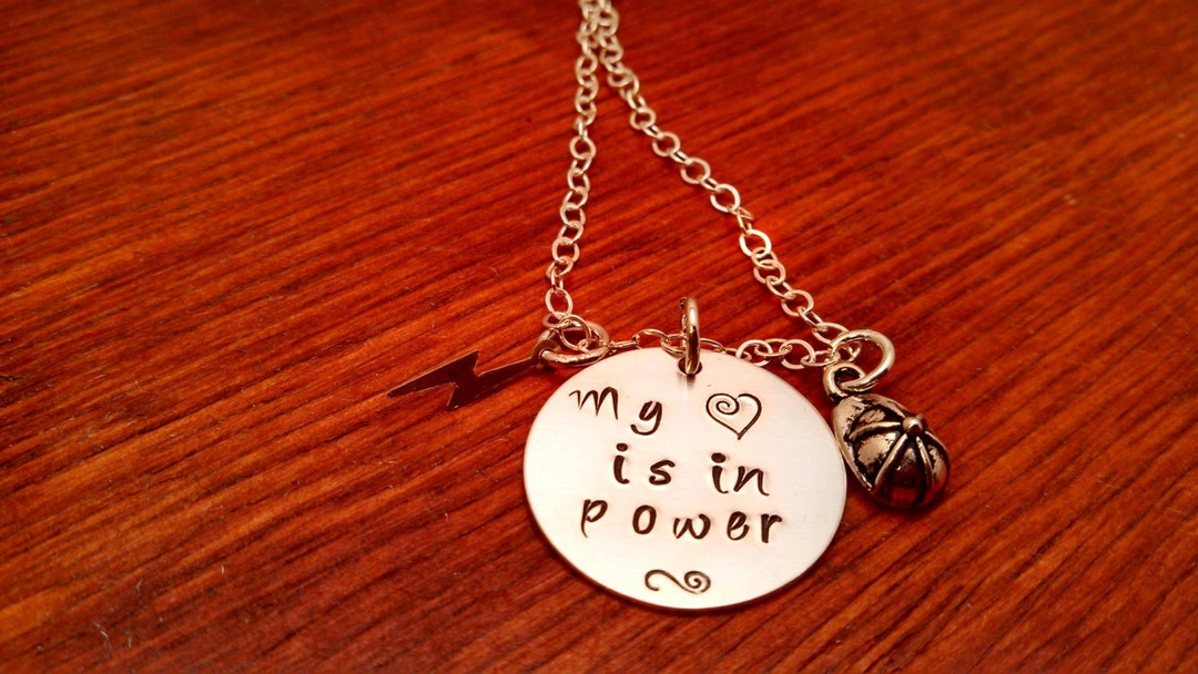 Hand Stamped-electric Power Worker Necklace-my Heart is in Power ...