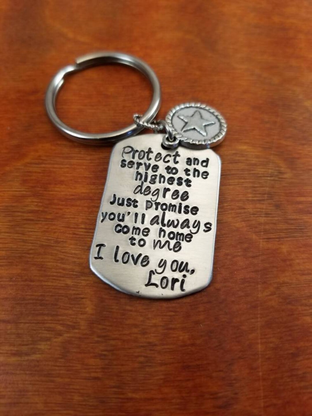 Police Officer Key Chain Protect and Serve, Policeman Gift, LEO ...