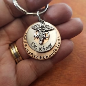 Doctor Key Chain, Lead Inspire Change Lives, Doctor Gift, Custom Gift ...