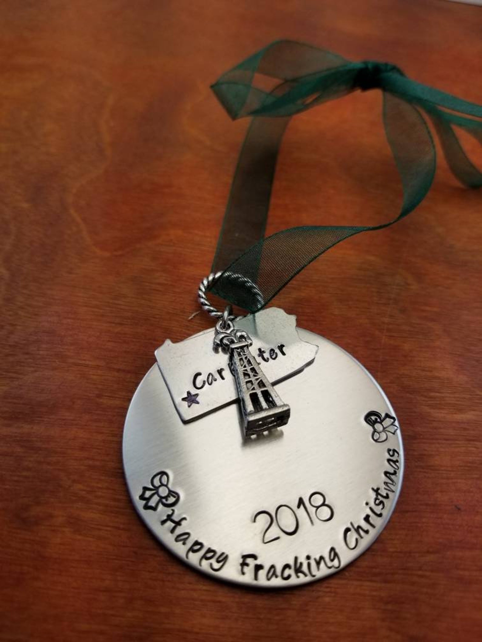 Oilfield Christmas Ornament, Happy Fracking Christmas, Oilfield Family ...