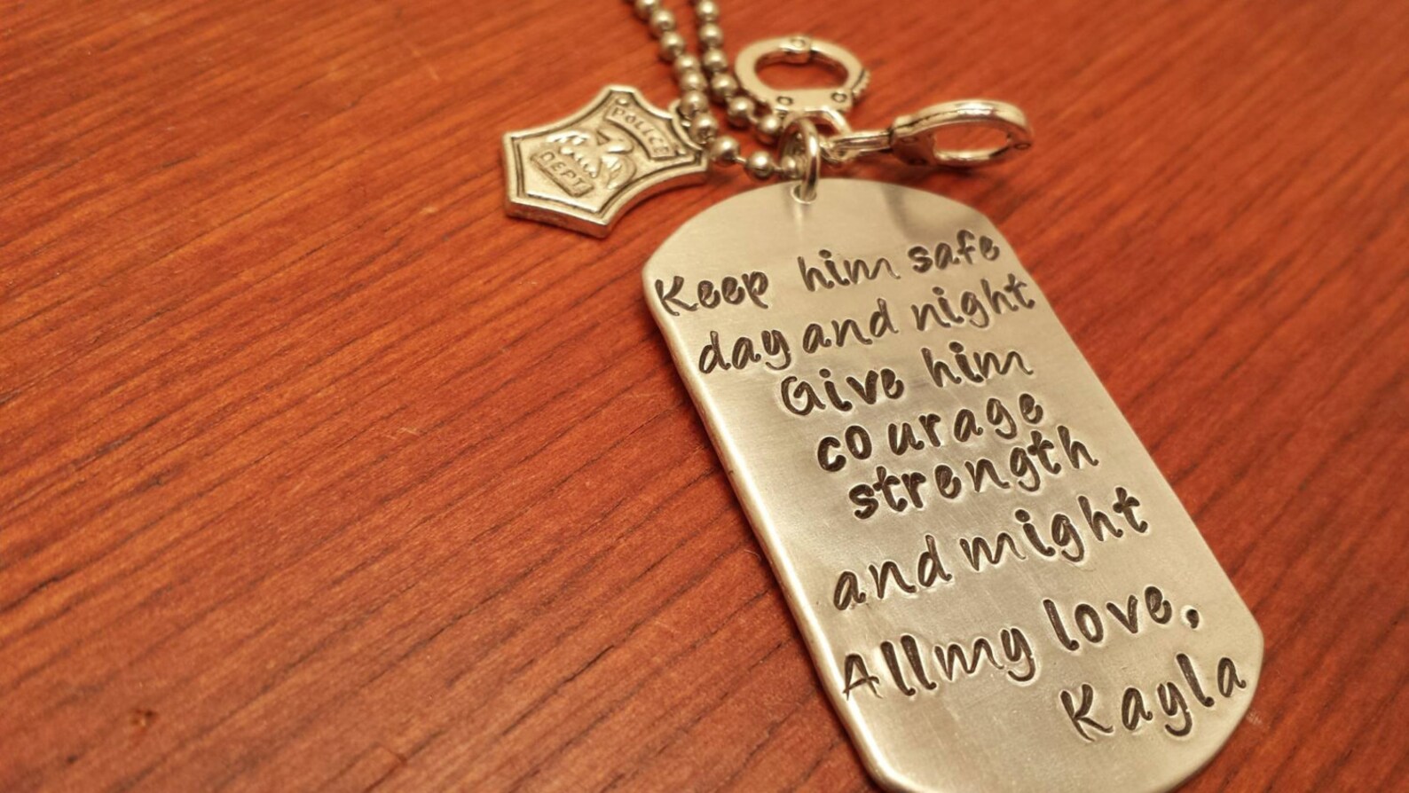 Police Officer Key Chain, Military, Keep Him Safe, Policeman, Protect ...