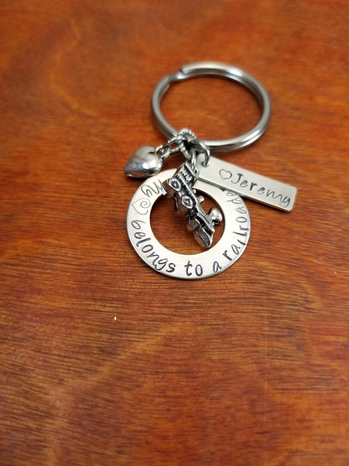 Train Railroader Wife Key Chain, Train Engineer, Railroad Worker's Wife ...