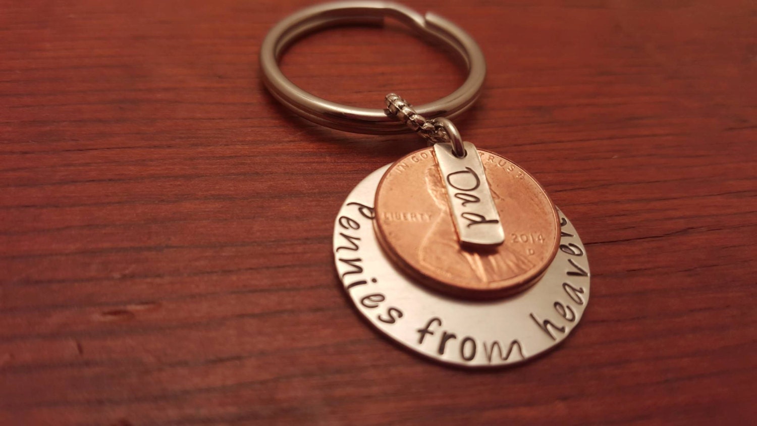 Penny Remembrance Key Chain Pennies From Heaven Memorial Key - Etsy