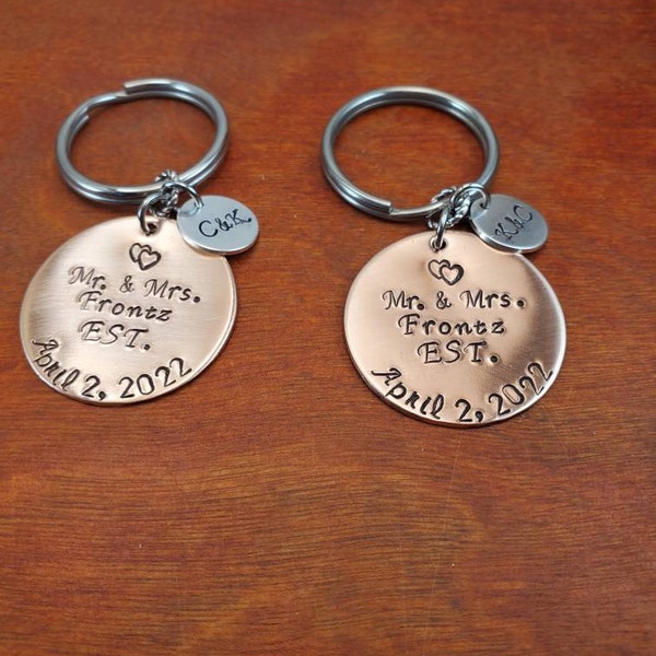 50th Wedding Anniversary Key Chain - Etsy