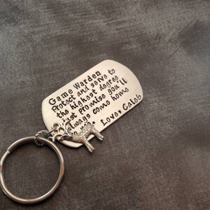 Personalized-game Warden Key Chain-protect and Serve-game Warden Gift ...