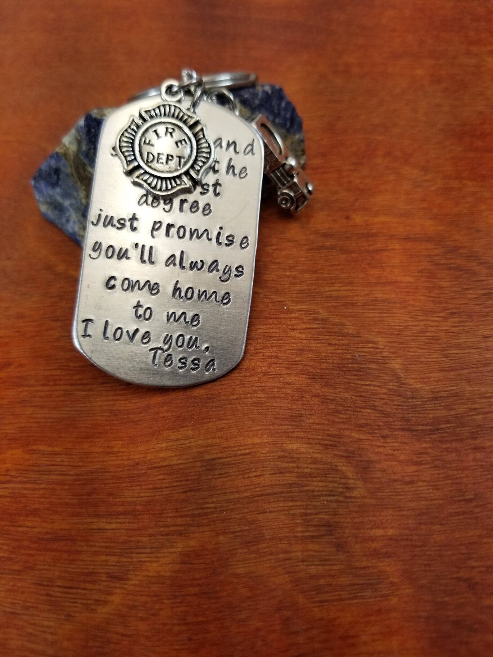 Fireman Protect and Serve Key Chain, Personalized Fire Fighter Gift - Etsy