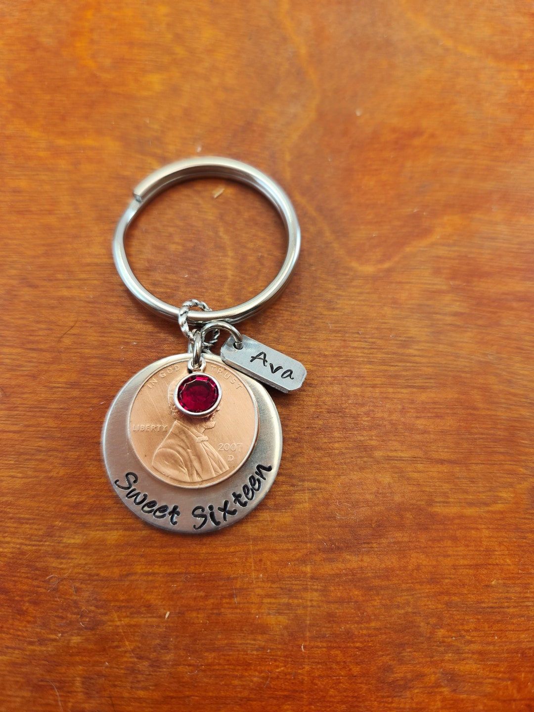 Sweet 16 Birthday Penny Celebration Key Chain - Etsy