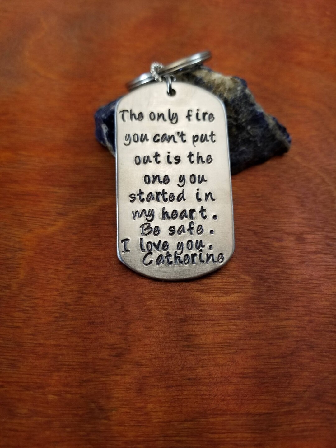 Firefighter Be Safe Key Chain, Fireman Thin Red Line Gift, Personalized ...