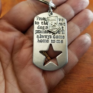 Hand Stamped Police Key Chain, Protect and Serve, Always Come Home ...