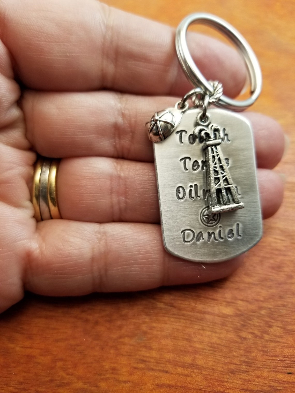 Texas Oilfield key chain Tough Texas oilman Oilfield gift | Etsy