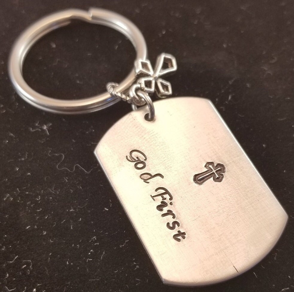 God First Key Chain, Christian Gift, Religious, Confirmation Bible ...