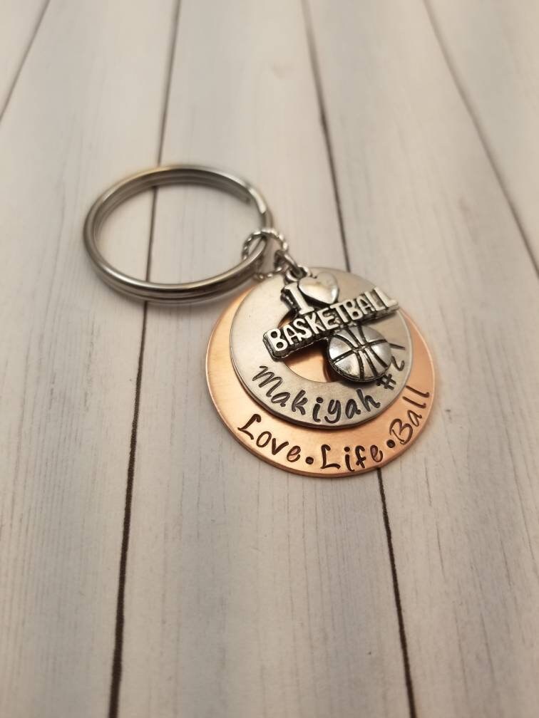 Basketball Player Key Chain, Love Life Ball, Sports Gift, Basketball ...