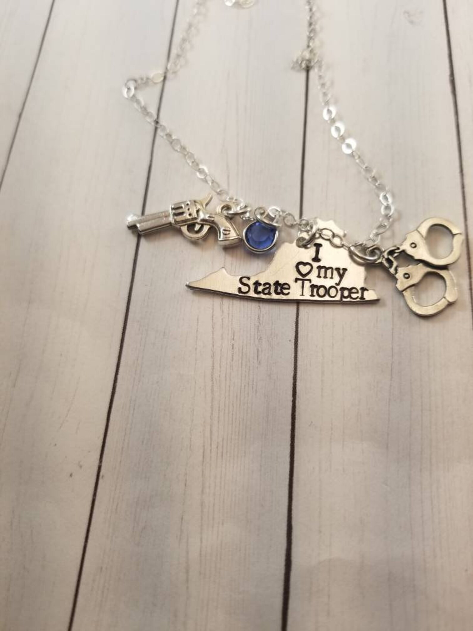 Virginia State Trooper Wife Necklace Law Enforcement VSP - Etsy