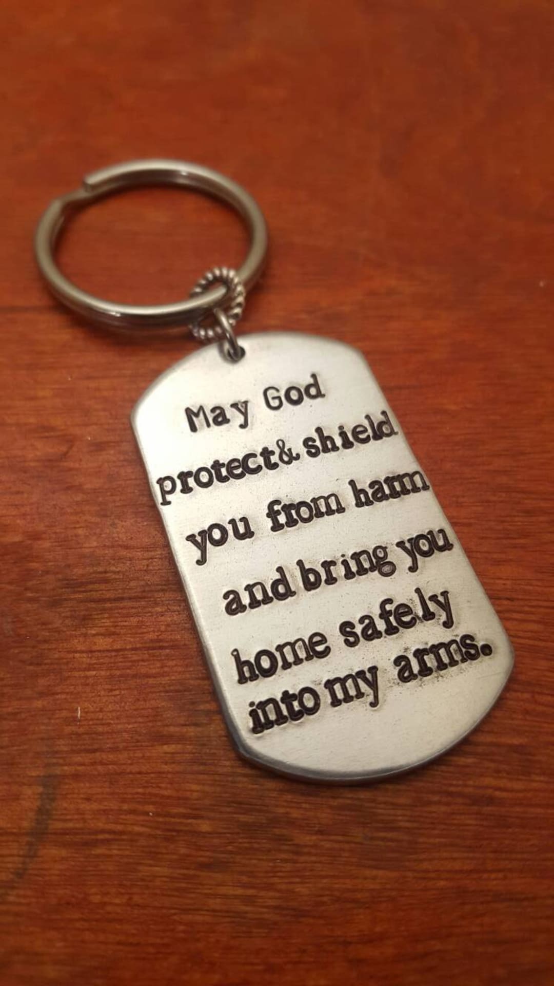 Hand Stamped Police Prayer Key Chain, Protect and Shield You From Harm ...