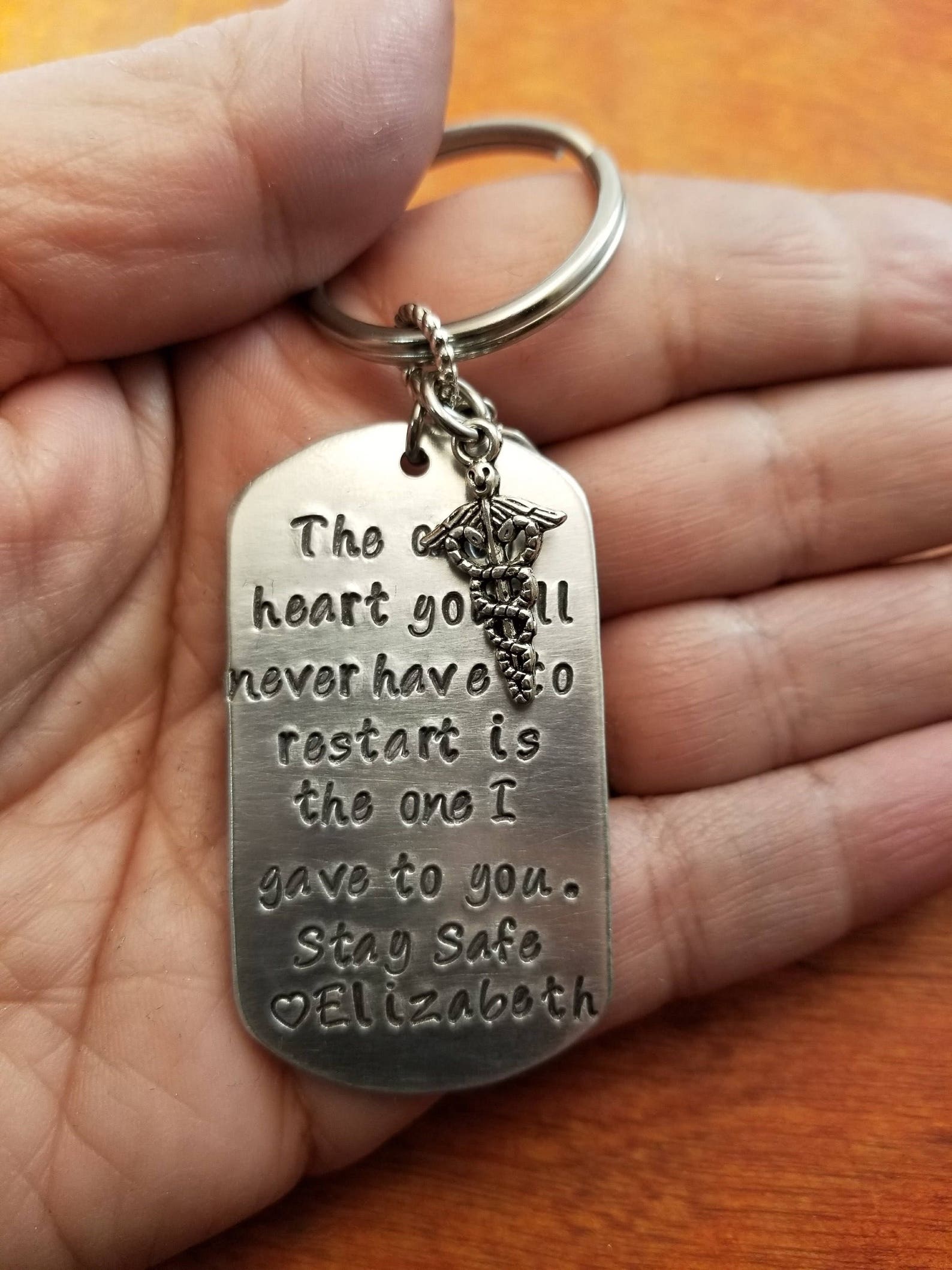 Paramedic First Responder Key Chain, EMT Be Safe Gift, Thin White Line ...