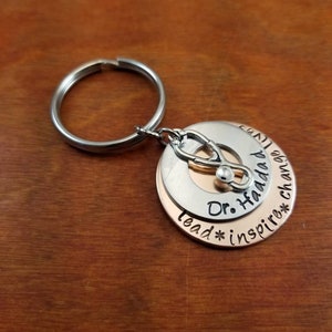 Doctor Key Chain, Lead Inspire Change Lives, Doctor Gift, Custom Gift ...