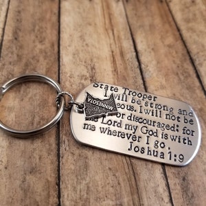 Minnesota State Trooper Key Chain, Joshua 1:9, State Trooper Prayer ...