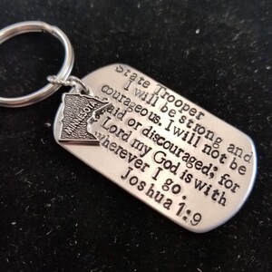 Minnesota State Trooper Key Chain, Joshua 1:9, State Trooper Prayer ...