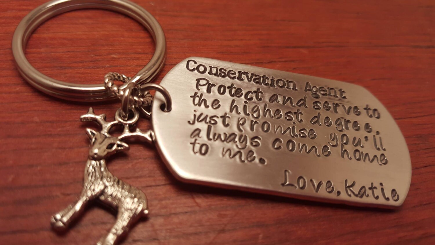 Conservation Agent key chain Protect and serve Game Warden | Etsy