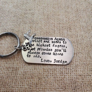Conservation Agent Key Chain, Protect and Serve, Game Warden Gift ...