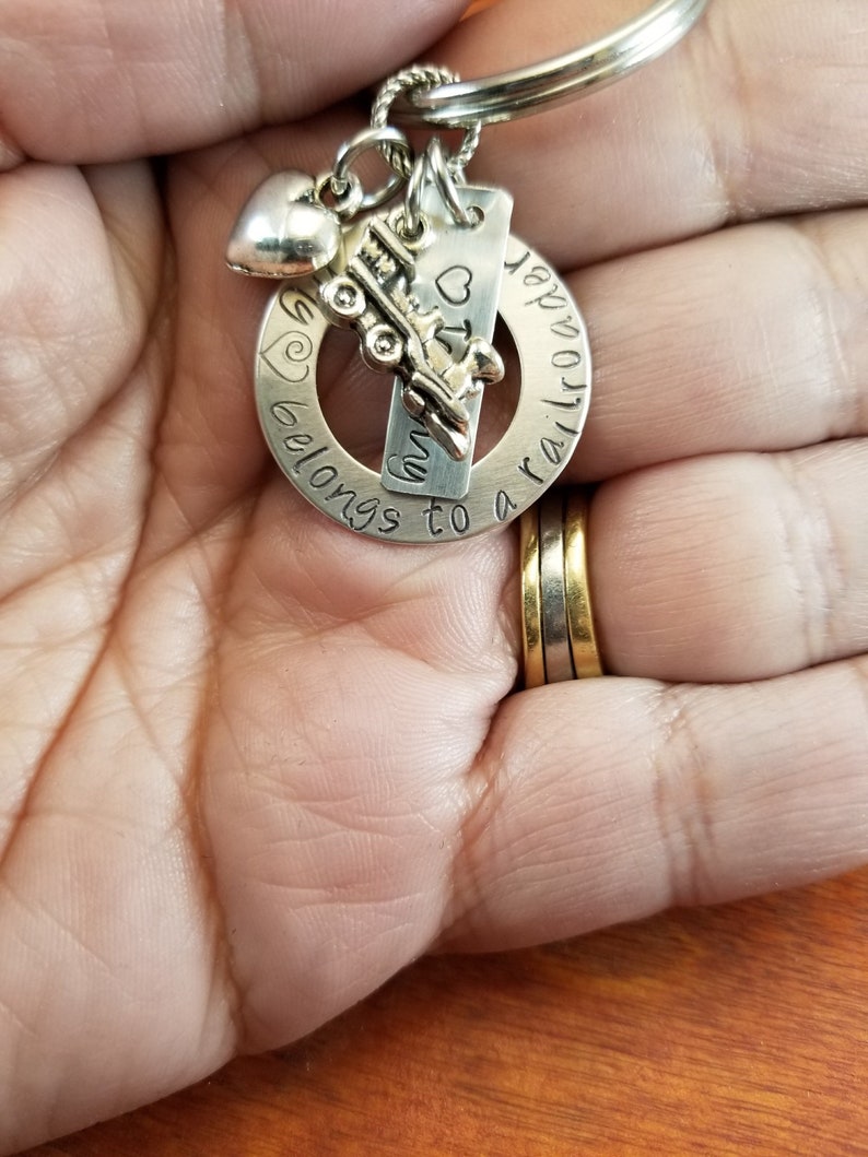 Train Railroader Wife Key Chain Train Engineer Railroad - Etsy