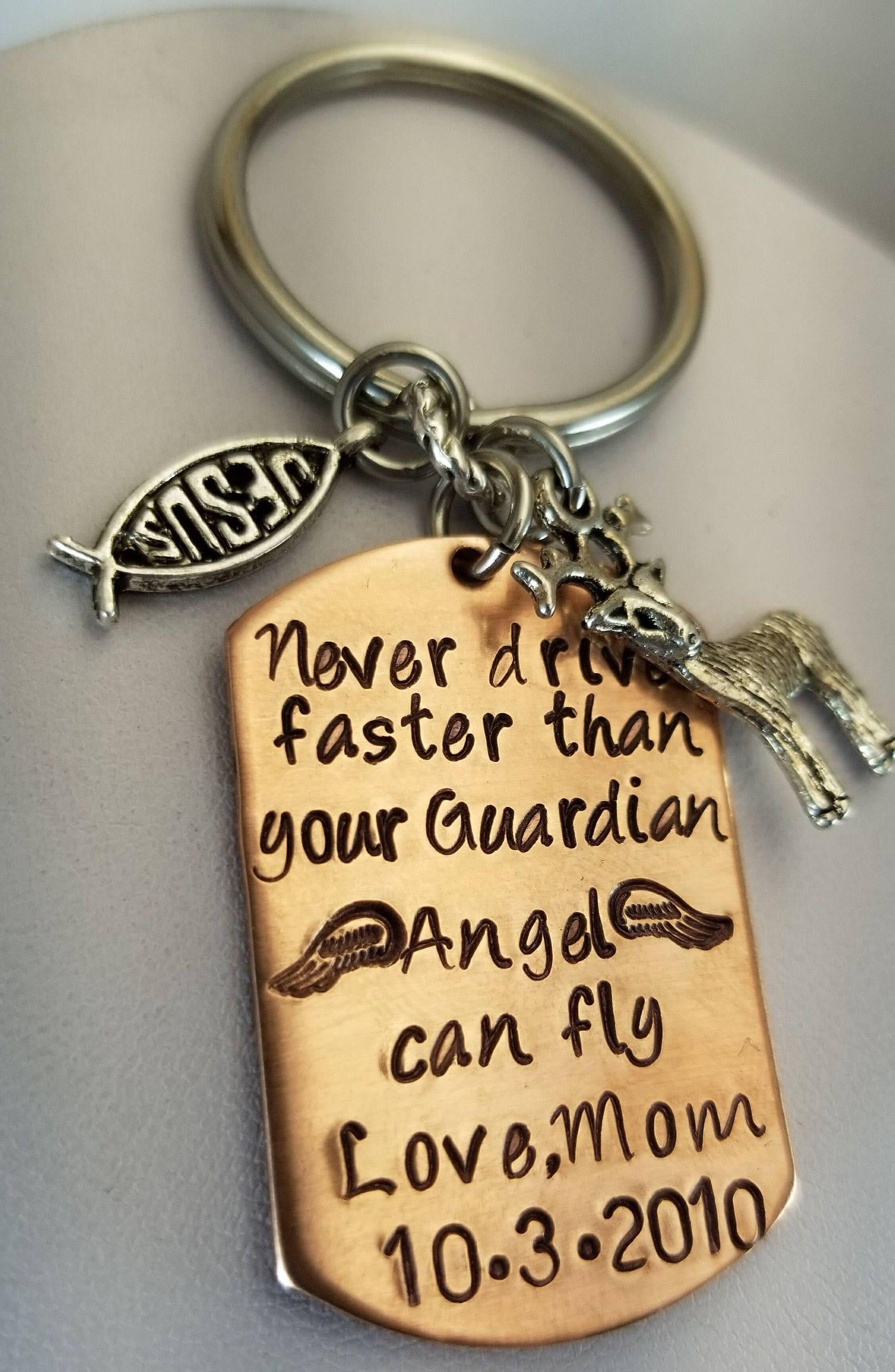 Guardian Angel Key Chain, New Driver Gift, Young Driver Gift, Angles ...