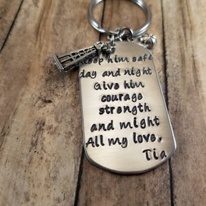 Oilfield Key Chain, Keep Him Safe, Oilfield Gift, Roughneck Key Chain ...
