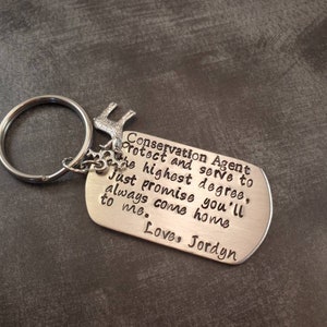 Conservation Agent Key Chain, Protect and Serve, Game Warden Gift ...