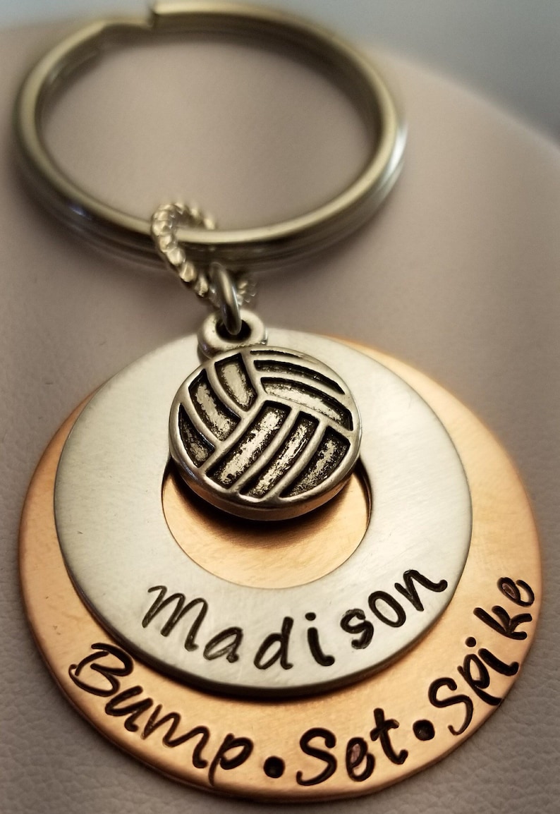 Volleyball Player Key Chain Bump Set Spike Volleyball Coach | Etsy