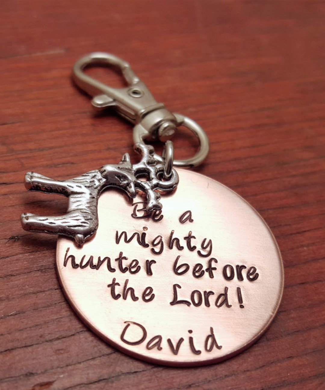 Hand Stamped-personalized-hunter Key Chain-backpack Tag-hunter's ...