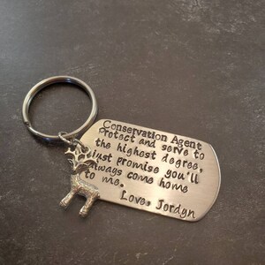 Conservation Agent Key Chain, Protect and Serve, Game Warden Gift ...