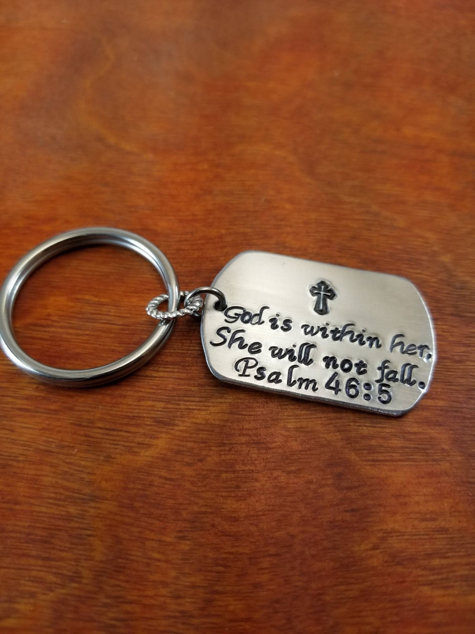 God is Within Her Bible Verse Key Chain Psalm 46:5 Christian - Etsy