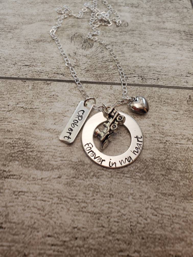Railroad Memorial Necklace, Train Jewelry, Train Always in My Heart ...