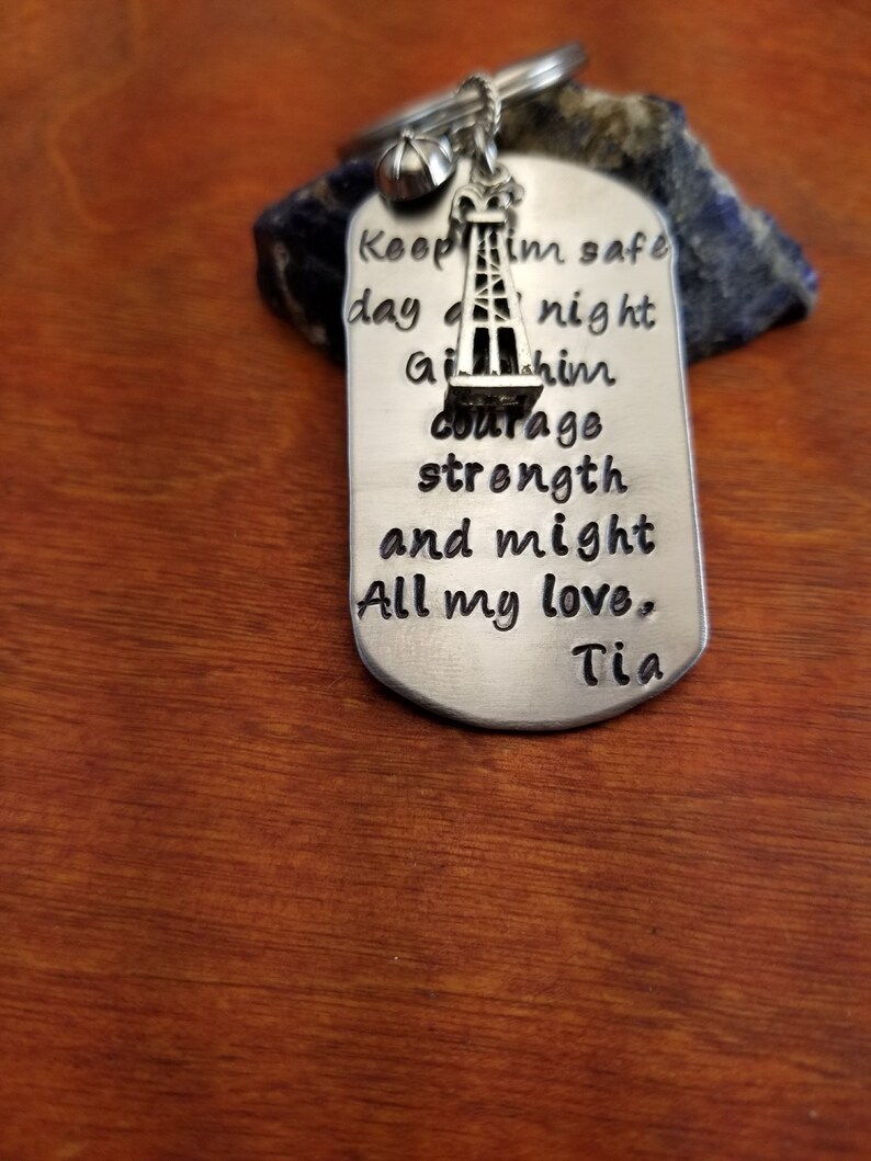 Oilfield Key Chain, Keep Him Safe, Oilfield Gift, Roughneck Key Chain ...
