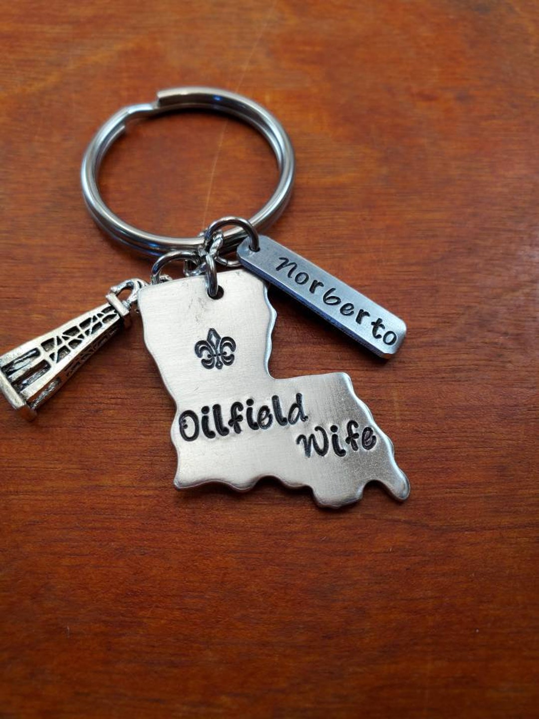 Louisiana Oilfield Wife Key Chain, Louisiana Oil Field, Oilfield Wife ...
