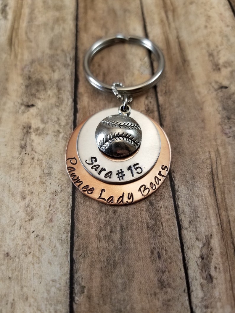 Softball Player Key Chain, Sports Gift, Softball Team, Team Pride ...
