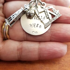 Oilfield Wife Key Chain, Sterling Silver Key Chain, Oilfield Wife Gift ...