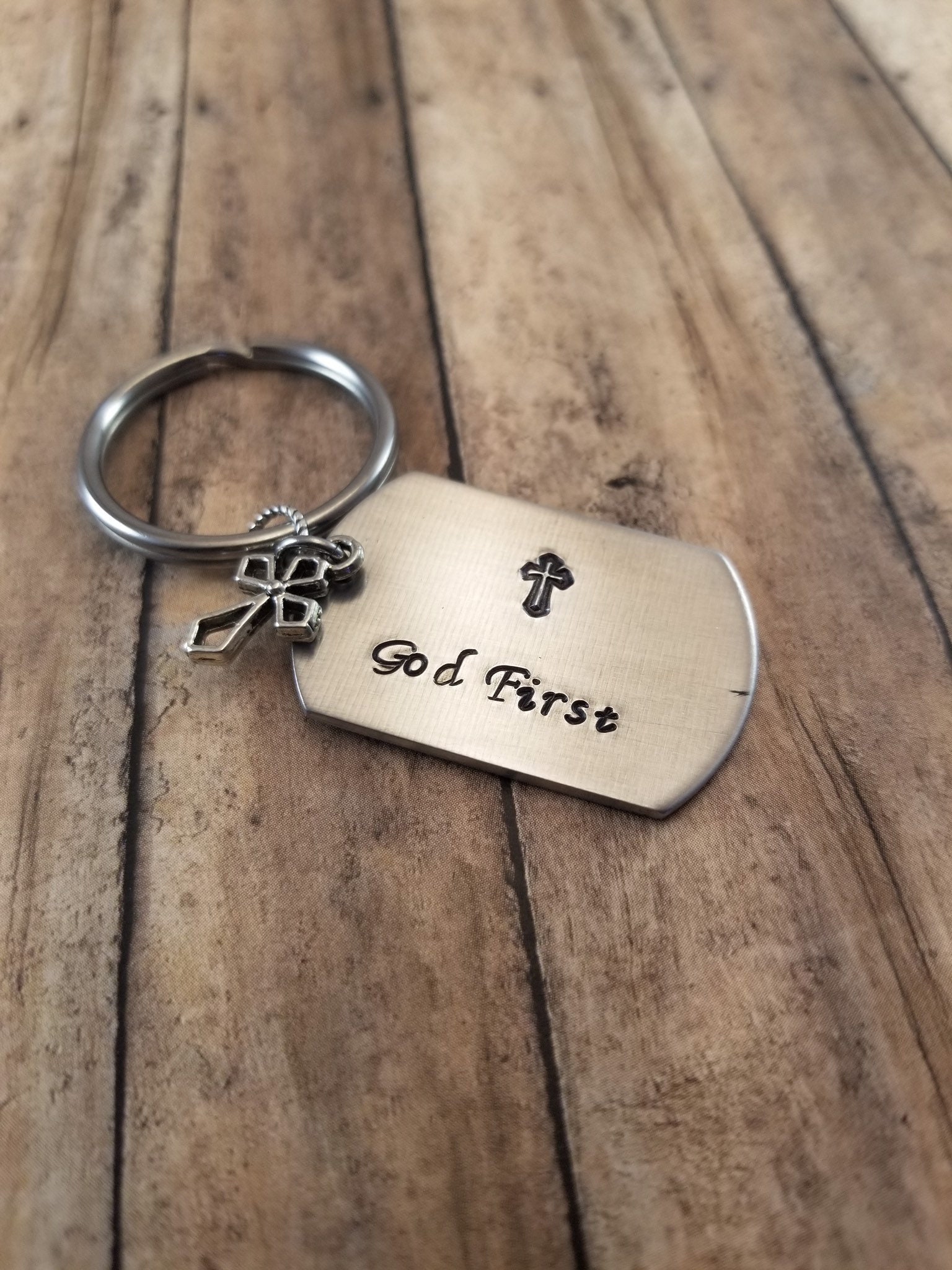 God First Key Chain, Christian Gift, Religious, Confirmation Bible ...